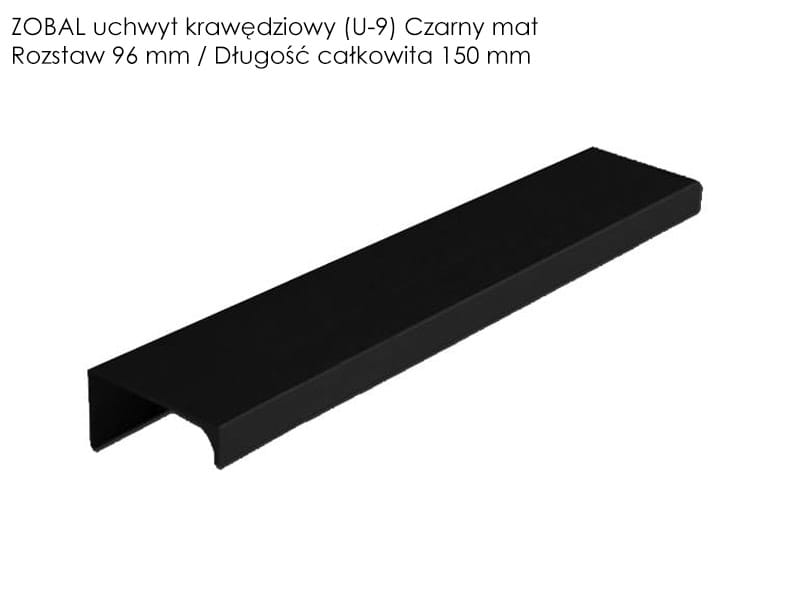 ZOBAL uchwyt krawędziowy (U-9) Czarny mat C-35 - DAC TER